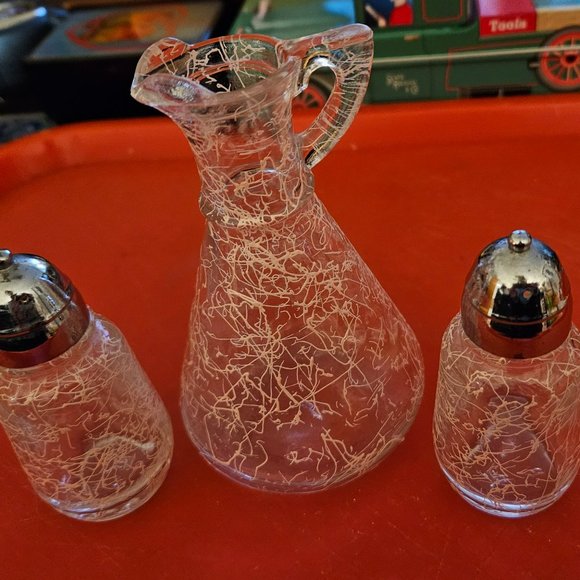 Atlas | Kitchen | Vintage Hazel Atlas Pink Splatterware Cruet And Pink ...